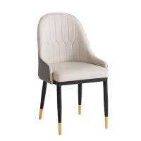 China Modern PU Leather Dining Chair with Metal Legs - Adjustable for sale