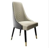 China Modern PU Leather Dining Chair with Wooden Legs for sale