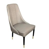 China Modern PU Leather Dining Chair with Wooden Legs for sale