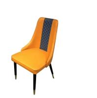 China Modern PU Leather Dining Chair with Wooden Legs for sale