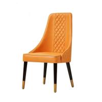 China Modern PU Leather Dining Chair with Wooden Legs for sale