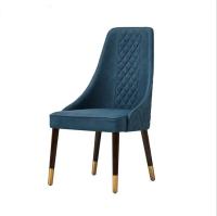 China Modern PU Leather Dining Chair with Wooden Legs for sale