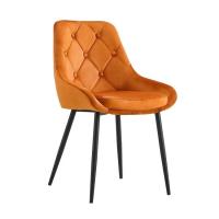 China Fabric Velvet Dining Chair Metal Legs 560x560x840mm for sale