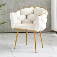 China Modern Velvet Dining Chair with Metal Legs - Custom Colors for sale