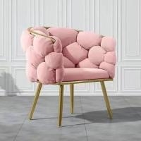 China Modern Velvet Dining Chair with Metal Legs - Custom Colors for sale