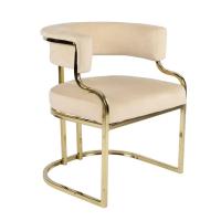 China Velvet Metal Dining Chair for Restaurants and Hotels for sale