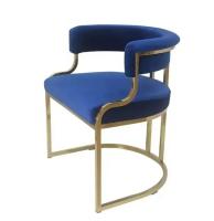 China Velvet Metal Dining Chair for Restaurants and Hotels for sale