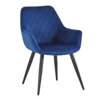 China Minimalist Velvet Dining Chair with Metal Legs for sale
