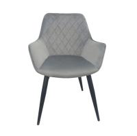 China Minimalist Velvet Dining Chair with Metal Legs for sale