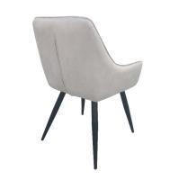 China Minimalist Velvet Dining Chair with Metal Legs for sale