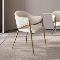 China Fabric Upholstered Dining Chair with Metal Legs 42x44x91cm for sale