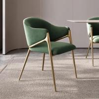 China Fabric Upholstered Dining Chair with Metal Legs 42x44x91cm for sale
