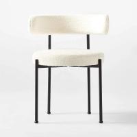China Adjustable Fabric Upholstered Dining Chair with Metal Legs for sale