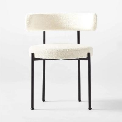 China Adjustable Fabric Upholstered Dining Chair with Metal Legs for sale