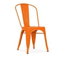 China Adjustable Metal Dining Chairs Modern Stackable Design for sale