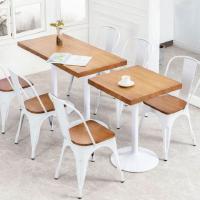 China Stackable Metal Dining Chair with Elm Cushion Contemporary Design for sale