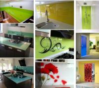 China Custom Colored Lacquered Glass Kitchen Splashback 2mm-19mm Thickness 3300x13000mm Maximum Size for sale