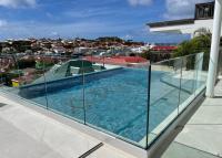 China Custom Aluminum & Glass Balcony Railing System - 8-15mm Tempered Glass, 3300x13000mm Max Size for sale