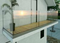 China Custom Aluminum & Glass Balcony Railing System - 8-15mm Tempered Glass, 3300x13000mm Max Size for sale