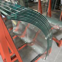 China Tempered Curved Glass 3mm to 19mm Thickness in Clear and Colored Options for Architectural Applications for sale