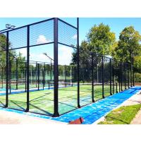 China Hot Dip Galvanized Padel Court System with 12mm Tempered Glass and 200W LED Lighting - Custom Sizes 10x20m & 6x20m for sale