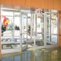 China Office Toughened Glass Sliding Door with Sound Insulation - Custom Sizes 3-19mm Thickness, Swinging Design for sale