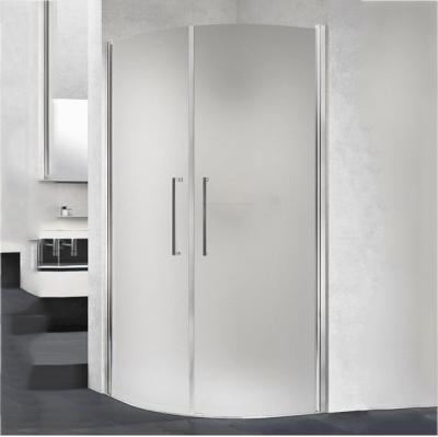 China Frameless Privacy Glass Shower Door 3-19mm Tempered Frosted Glass Sliding Bathroom Door with Custom Sizes for sale