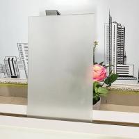 China Frameless Privacy Glass Shower Door 3-19mm Tempered Frosted Glass Sliding Bathroom Door with Custom Sizes for sale