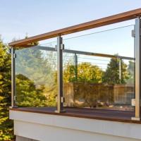China 8-19mm Tempered Glass Balcony Railing System - Stainless Steel Framed Balustrade with European Safety Standards for sale