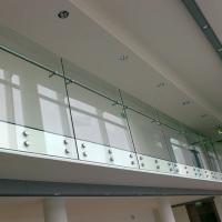China 12mm Thick Toughened Glass Balcony Balustrade - Ultra Clear Tempered Safety Railings with European Standards for sale