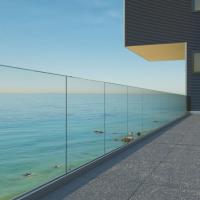 China 10mm 12mm Frameless Glass Balustrade with Spigots - Tempered Safety Glass for Balcony and Staircase Railings for sale