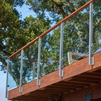 China Frameless Deck Glass Railing 4+4mm to 8+8mm Outdoor Tempered Laminated Balustrade System for sale