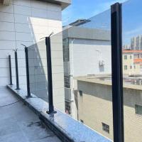 China Frameless Glass Railing for Deck and Staircase - 8mm to 19mm Tempered Glass Balustrade with Custom Sizing Options for sale