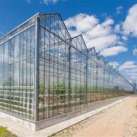 China Large Aluminum Glass Greenhouse 4-12mm Glass Options with Thermal Insulation for Outdoor Backyard Agriculture for sale