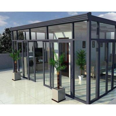 China Toughened Glass Greenhouse with 4-12mm Glass & Thermal Break Aluminum Frame for Winter Sun Room Installation for sale
