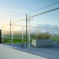 China Clear Colorless Tempered Glass Railing Balustrade 8mm 10mm 12mm Safety Handrail CE Certified Custom Size for sale