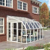 China Curved Glass Roof Sunroom with 4-12mm Tempered Glass and Aluminum Alloy Frame - Energy Saving Greenhouse with UV Protection for sale