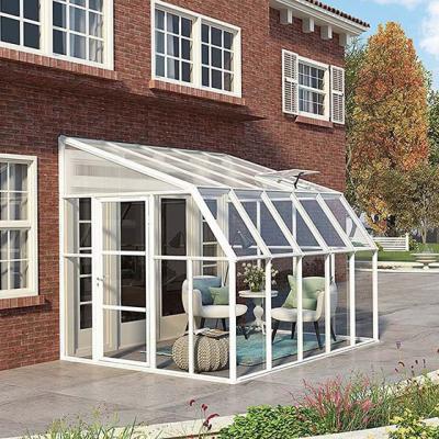 China Curved Glass Roof Sunroom with 4-12mm Tempered Glass and Aluminum Alloy Frame - Energy Saving Greenhouse with UV Protection for sale