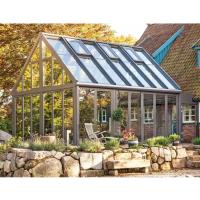 China Herringbone Roof Tempered Glass Sunroom with 2.6m Clear Height and 4-12mm Glass Options - Aluminum Frame Windproof Design for sale