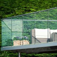 China 10mm Tempered Glass Balcony Railing - Custom Cut-to-Size Frameless Balustrade for Outdoor Decks and Stairs for sale