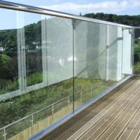 China Custom Curved Stairs Glass Railing - 8mm/10mm/12mm Tempered Safety Glass with Aluminum Frameless Design for Balconies and Decks for sale