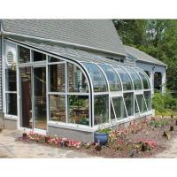 China Outdoor Glass Sunroom with Laminated Tempered Glass Curved Roof and Aluminum Frame - 4mm to 12mm Glass Options for sale