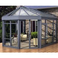 China Outdoor Glass Sunroom with Laminated Tempered Glass Curved Roof and Aluminum Frame - 4mm to 12mm Glass Options for sale