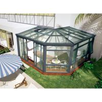 China Outdoor Glass Greenhouse with UV Proof Low-E Laminated Glass and Aluminum Frame - 4mm to 12mm Glass Options for sale
