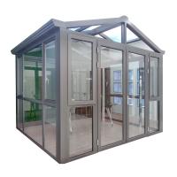 China Outdoor Glass Greenhouse with UV Proof Low-E Laminated Glass and Aluminum Frame - 4mm to 12mm Glass Options for sale