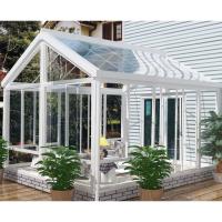 China Outdoor Glass Greenhouse with UV Proof Low-E Laminated Glass and Aluminum Frame - 4mm to 12mm Glass Options for sale