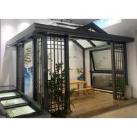 China Outdoor Glass Greenhouse with UV Proof Low-E Laminated Glass and Aluminum Frame - 4mm to 12mm Glass Options for sale