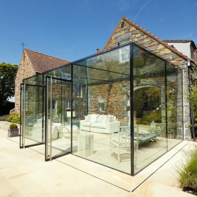China Villa Panoramic Glass Sunroom with 4-12mm Tempered Glass Ceiling and Aluminum Alloy Frame - Impact Resistant Greenhouse Structure for sale
