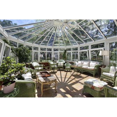 China 4 Season Aluminum Frame Sunroom with 4-12mm Tempered Glass - Sound Insulation Outdoor Panoramic Greenhouse for sale