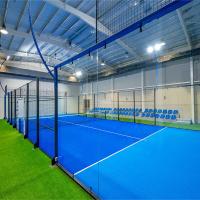 China Professional Padel Court System with 12mm Explosion-Proof Tempered Glass and LED Lighting for 10x20m Installation for sale